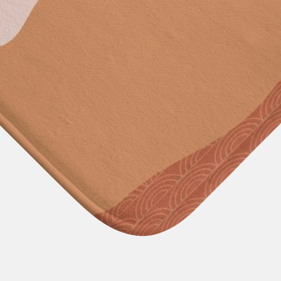 Terracotta Sunset Landscape Earth Tones Boho Bath Mat TERRAN – Shapes Decor